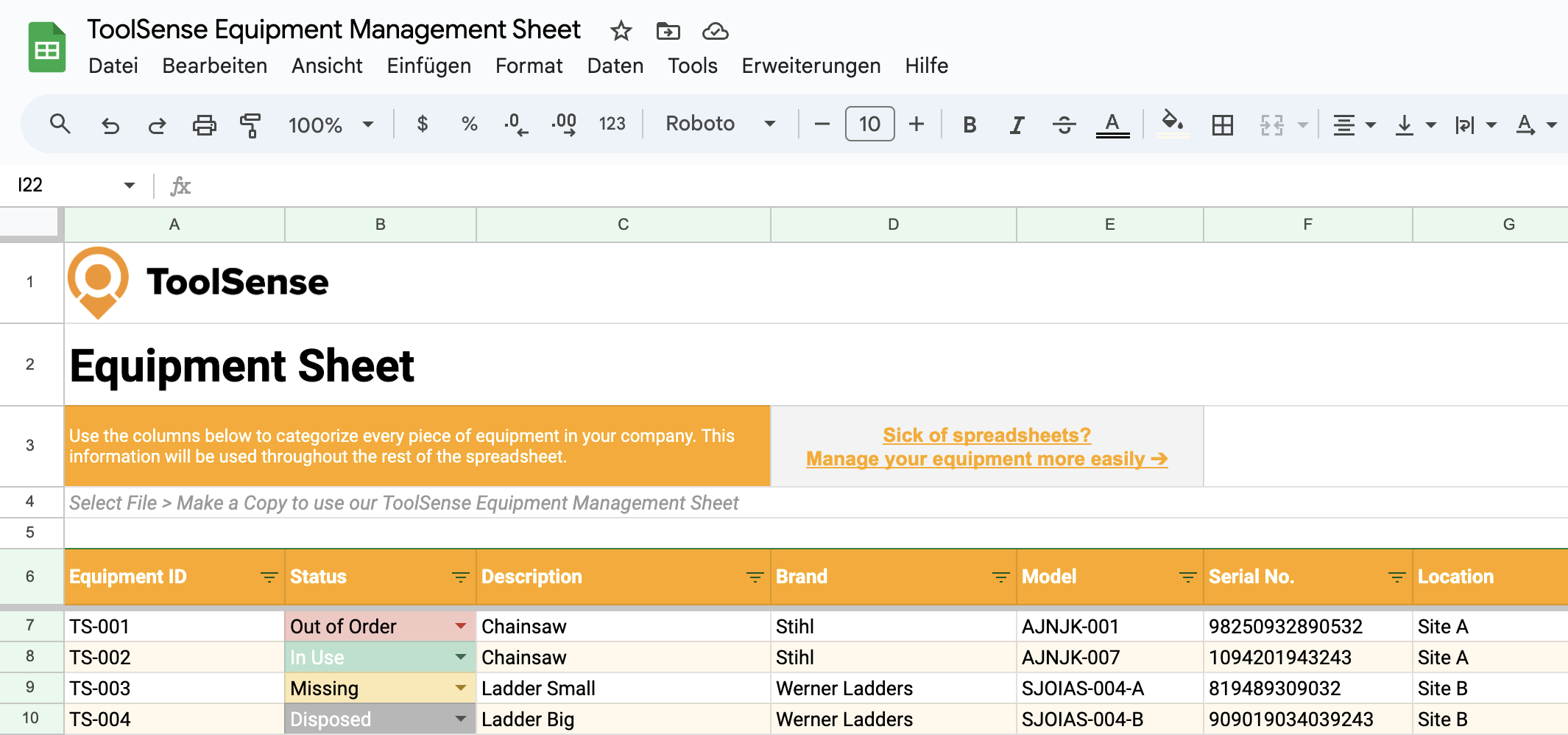 Free Equipment Sign-In and Out Sheet Template | ToolSense
